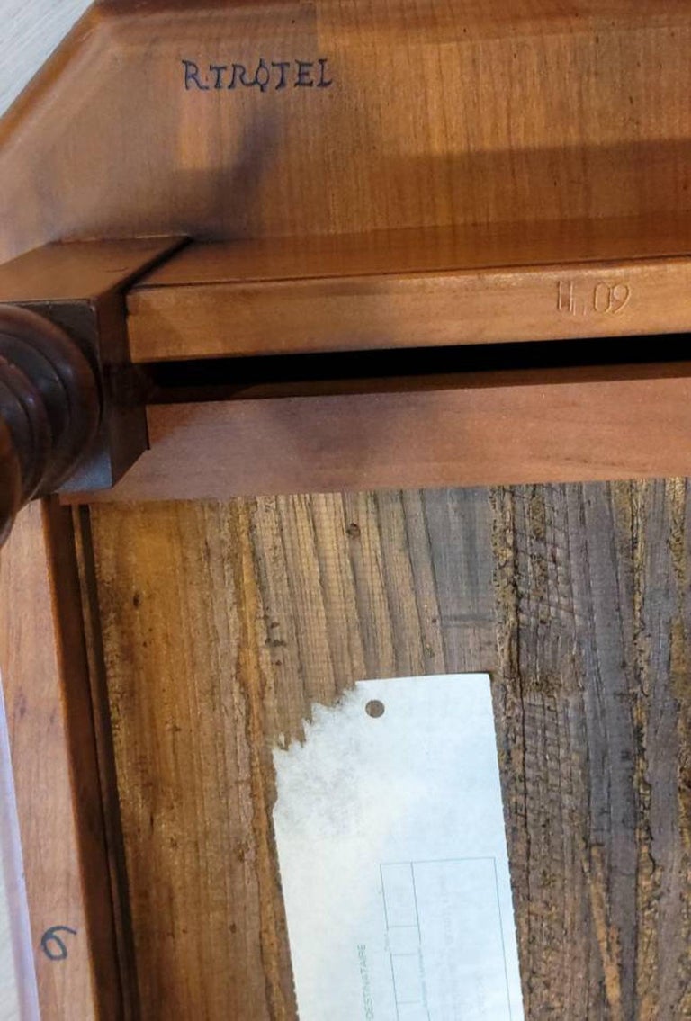 Fine French Rene Trotel Signed Fruitwood Side Table For Sale at 1stDibs