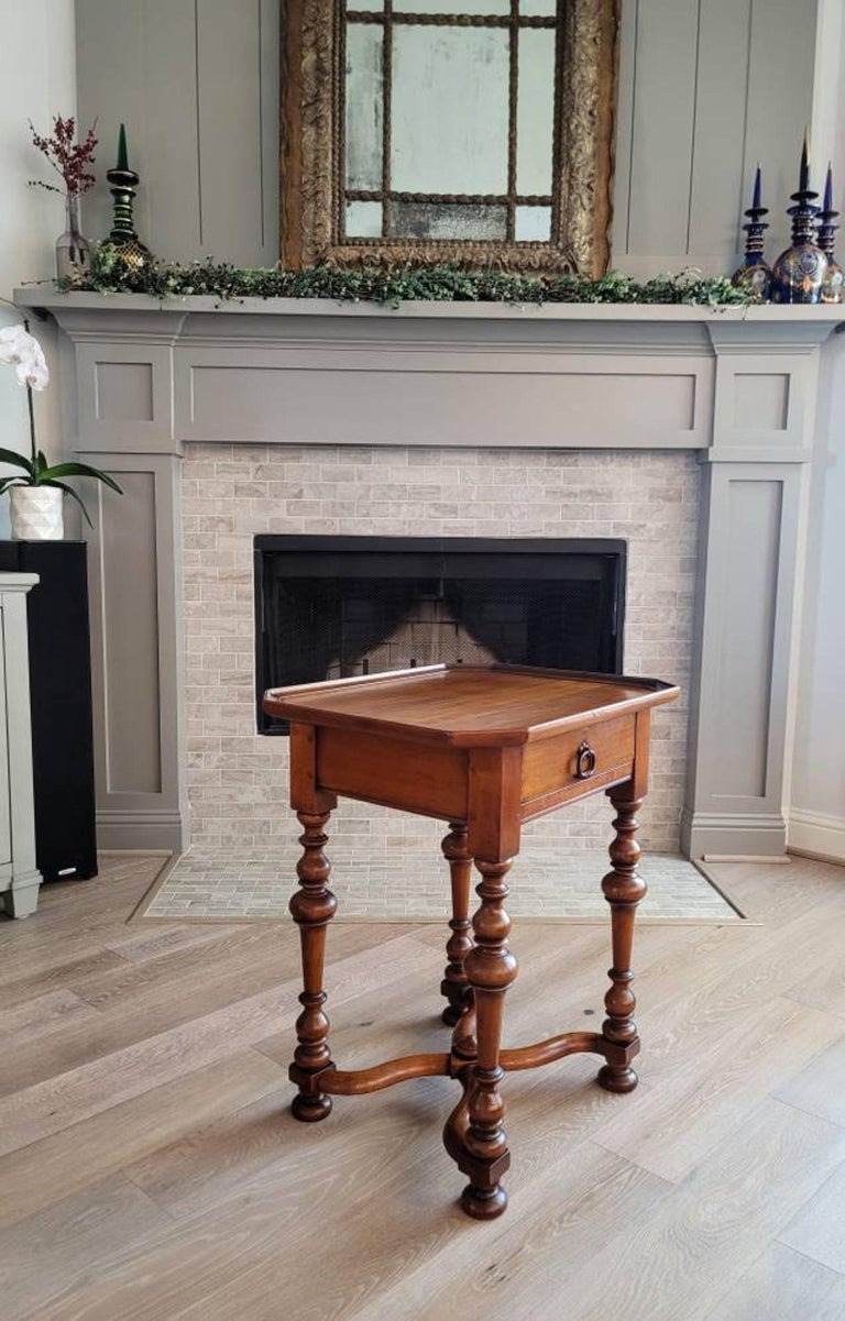 Fine French Rene Trotel Signed Fruitwood Side Table For Sale at 1stDibs