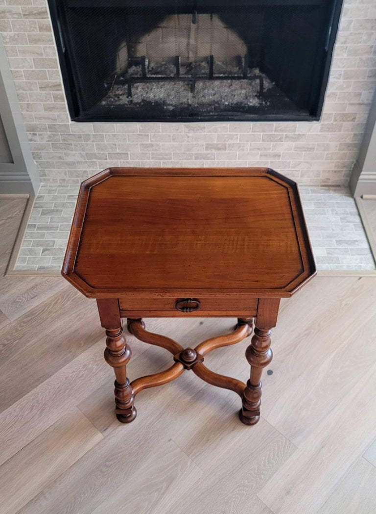 Fine French Rene Trotel Signed Fruitwood Side Table For Sale at 1stDibs
