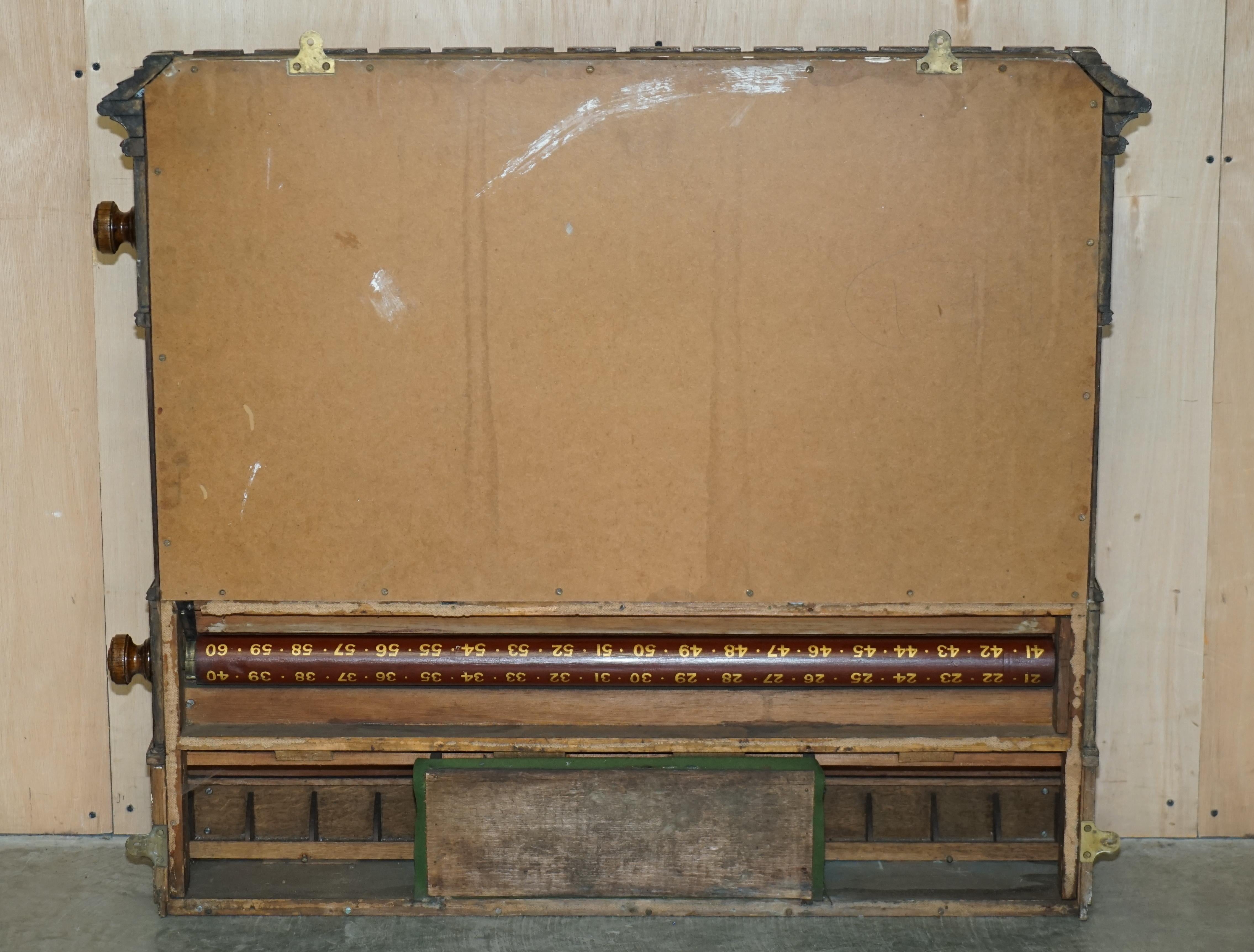 Fine Fully Restored Antique Victorian Honey Oak Snooker Scoreboard Ball ...
