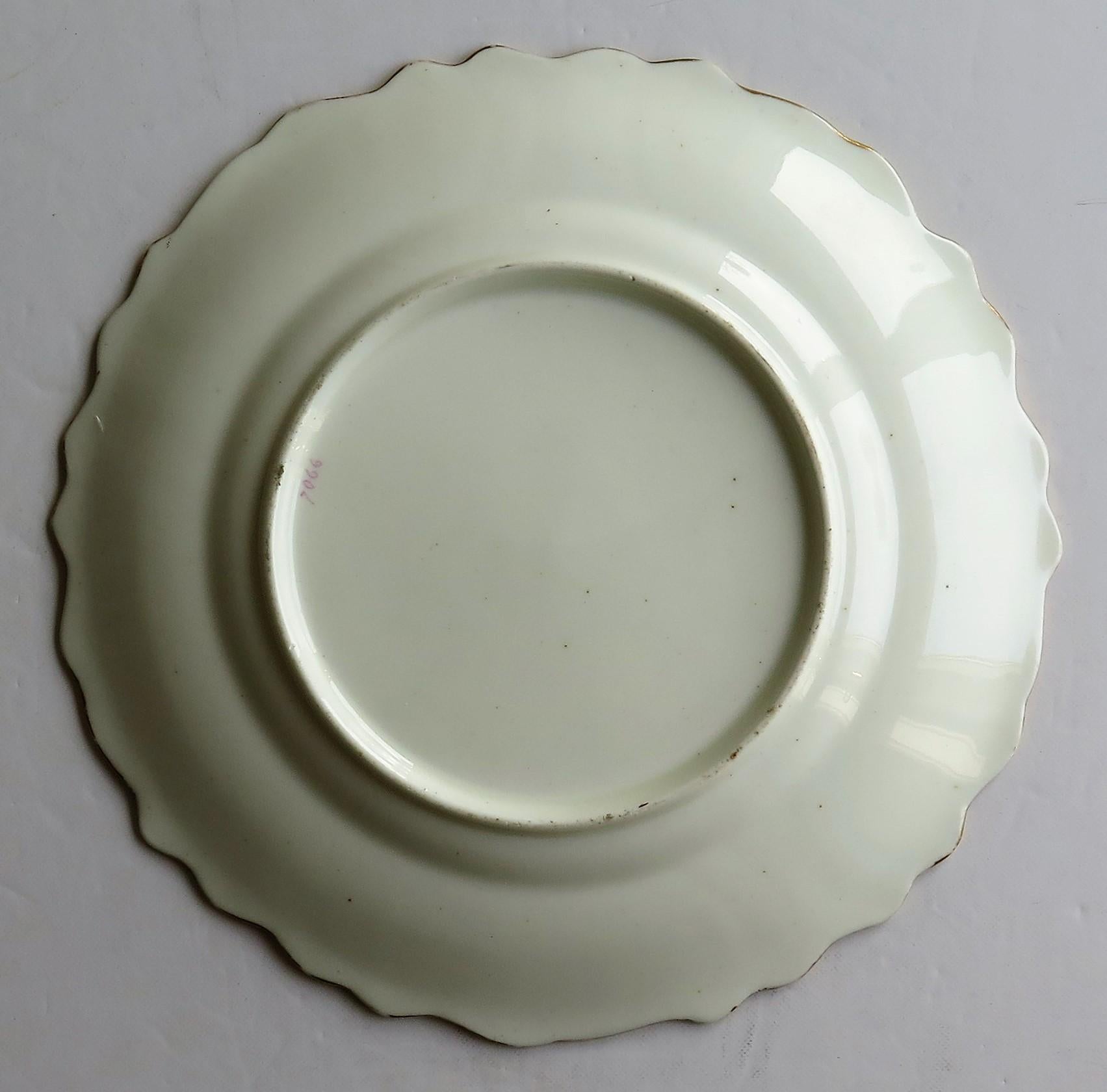 Fine Georgian porcelain plate possibly by H and R Daniel Hand Painted ...