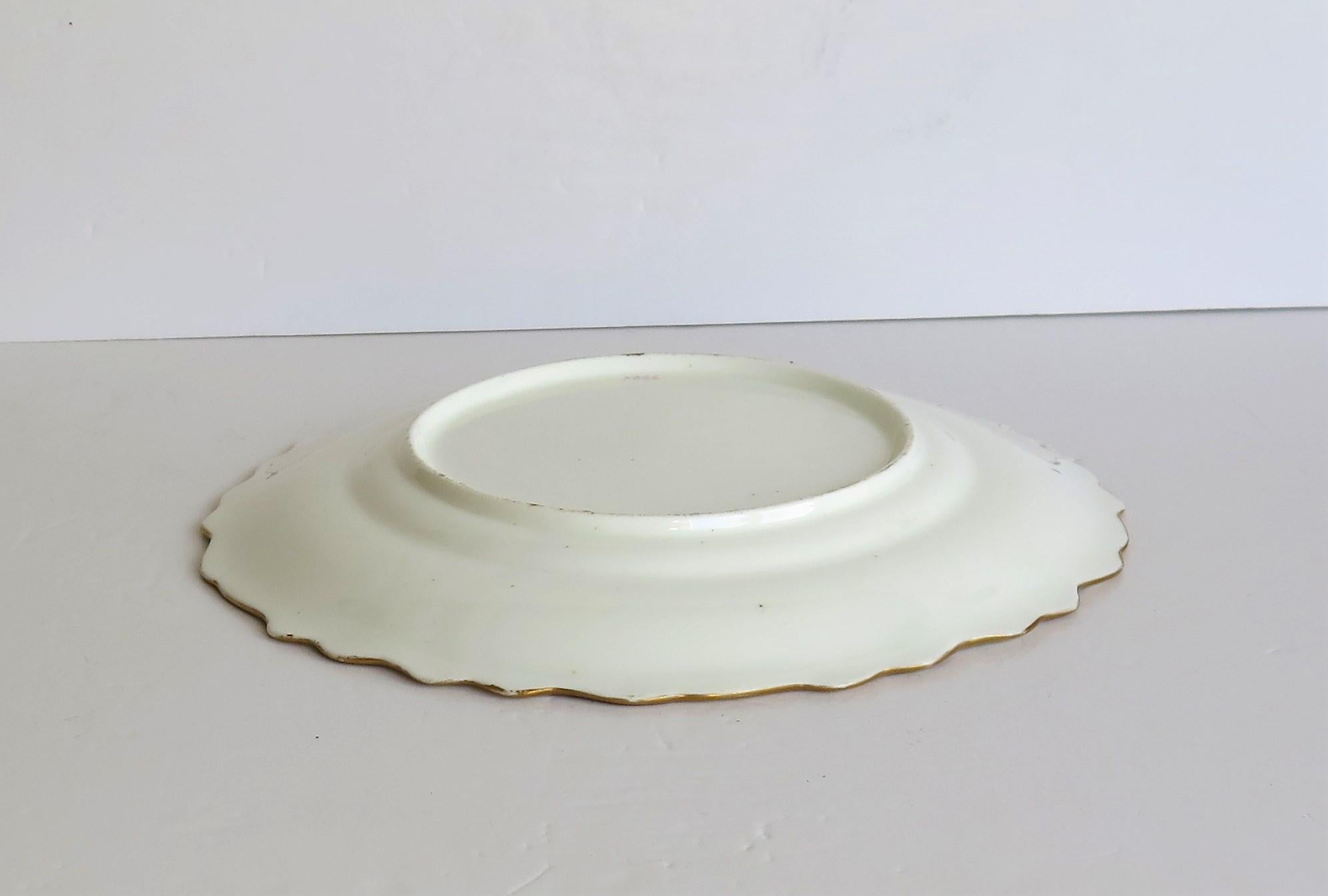 Fine Georgian porcelain plate possibly by H and R Daniel Hand Painted ...