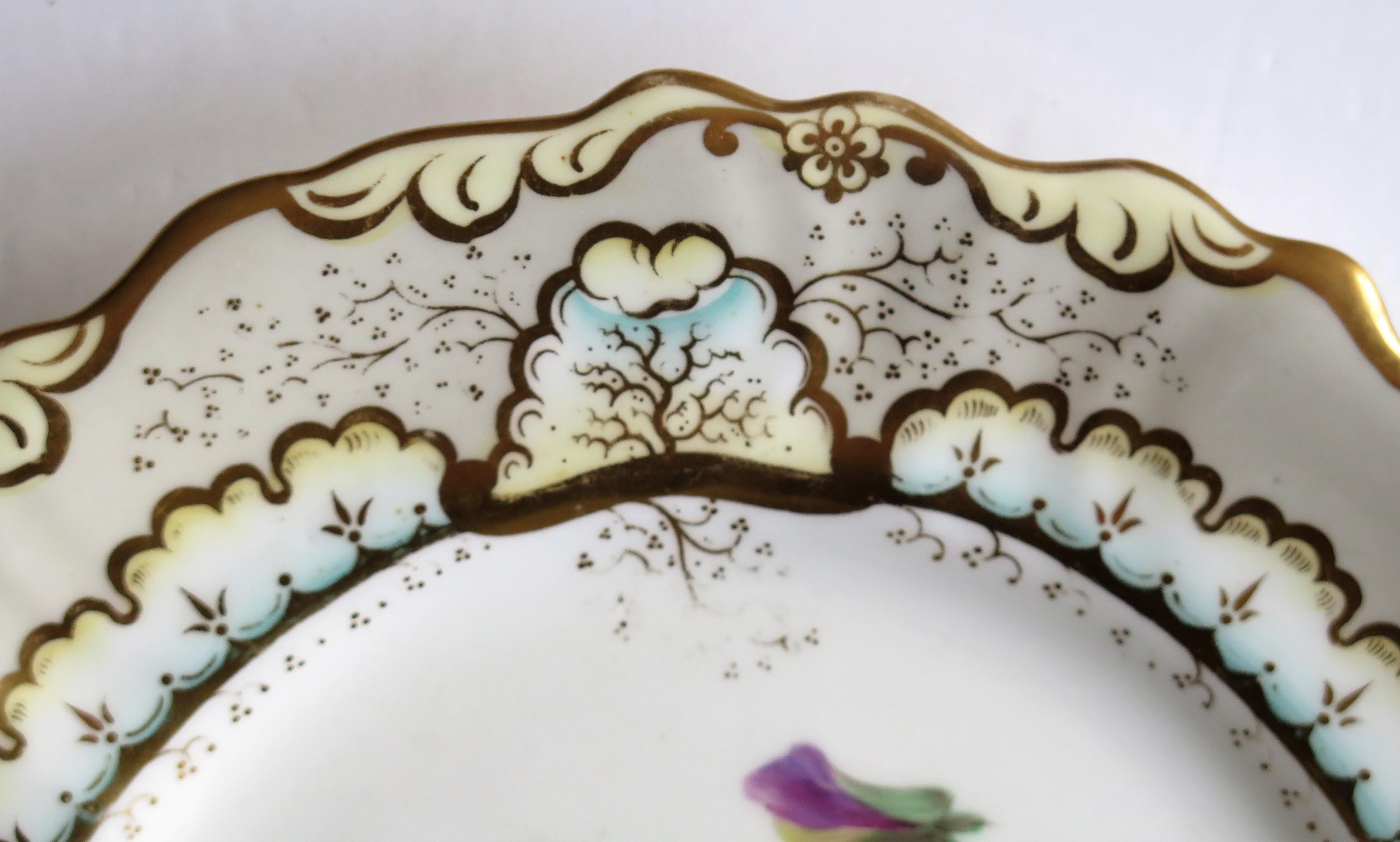 Fine Georgian porcelain plate possibly by H and R Daniel Hand Painted ...