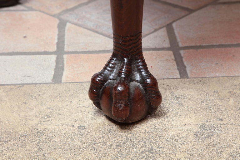 Fine Georgian Mahogany Ball and Claw Foot Stool at 1stDibs