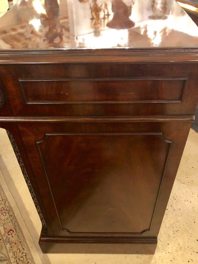 Fine Georgian Style Flame Mahogany Double File Cabinet Credenza at 1stDibs