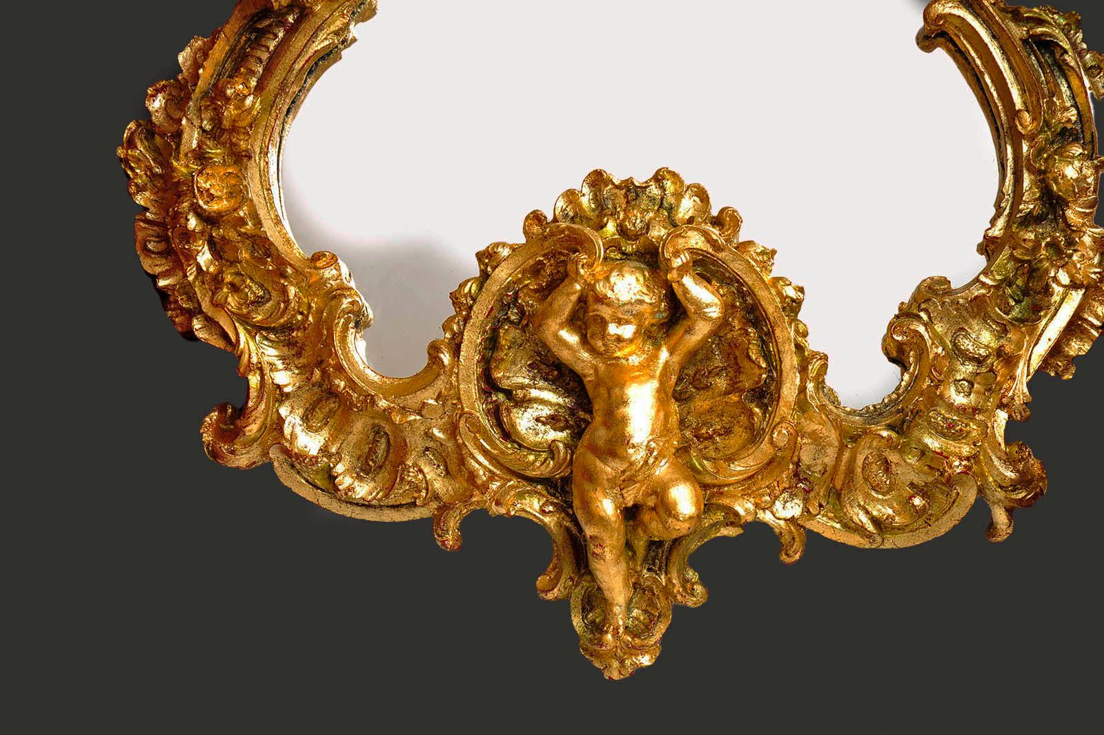Fine Gilded Cherub Putti Italian Rococo Style Style of Gustave Dore ...