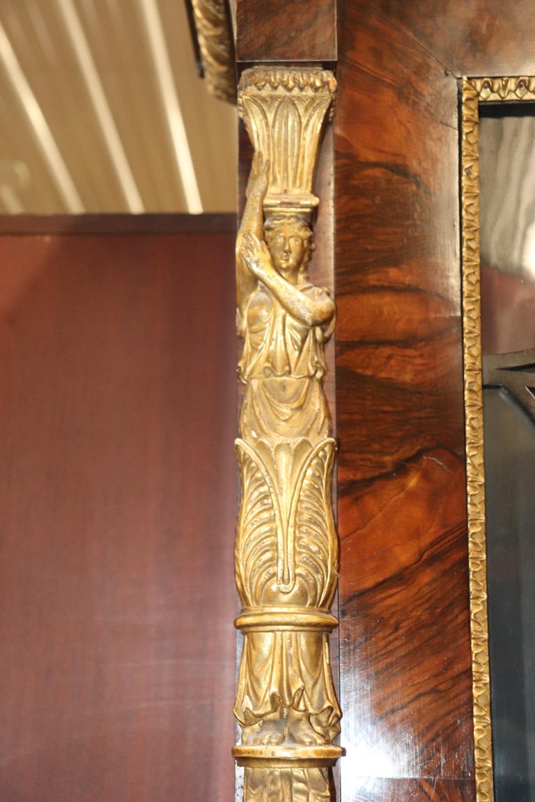 Fine Gilded Figural Walnut Ebonized Vitrine Manner of Charles-Honoré ...