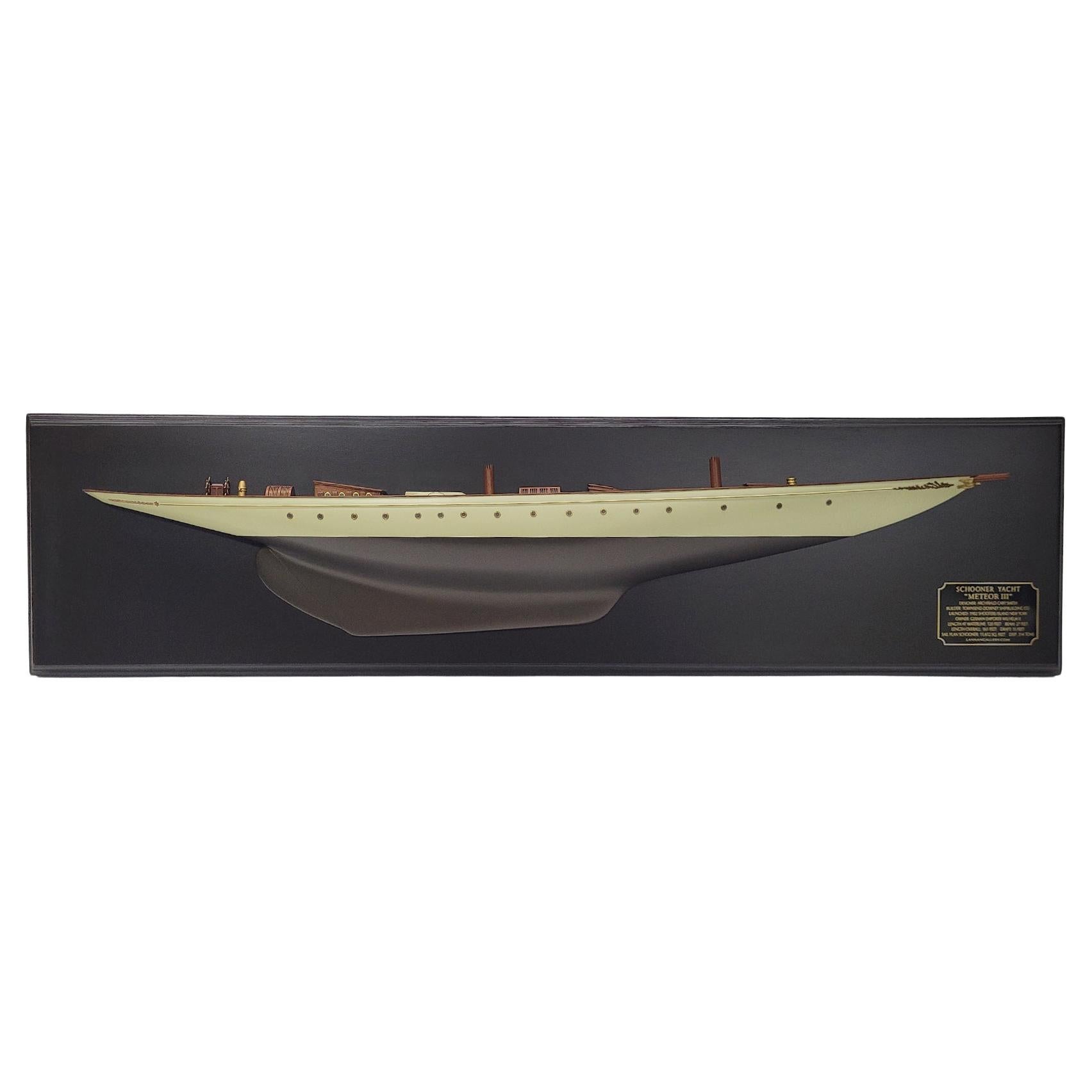 Fine Half Model of the Famous German Schooner Meteor III at 1stDibs
