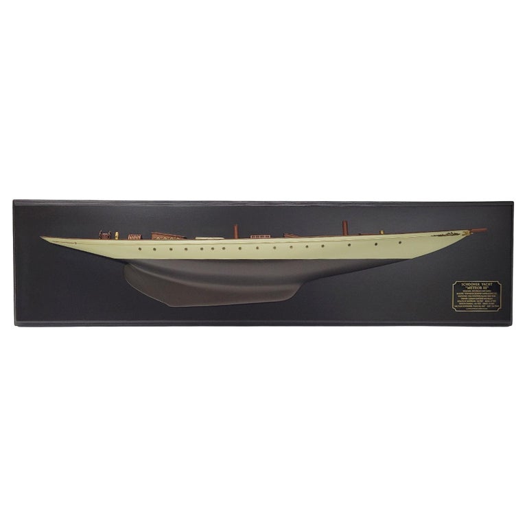 Fine Half Model of the Famous German Schooner Meteor III at 1stDibs