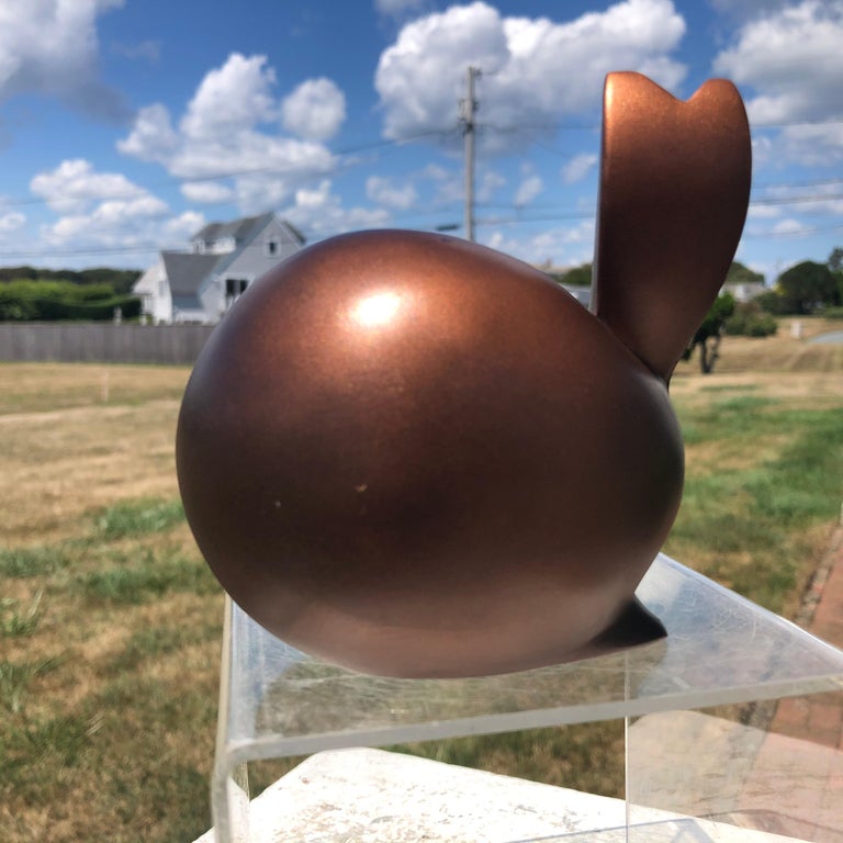 Fine Hand Cast "Copper Finish Rabbit" from Old Japan at 1stDibs