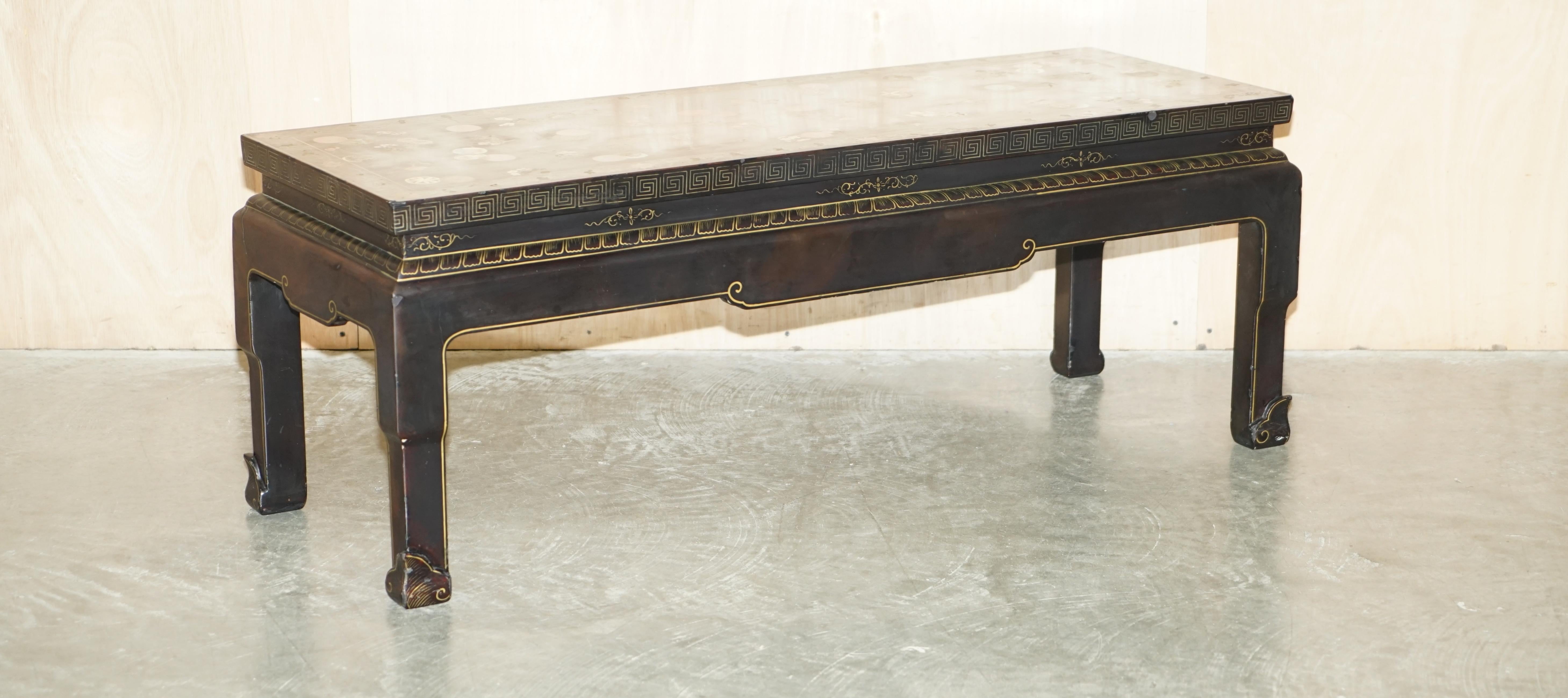 Fine Hand Painted and Lacquered Chinese Chinoiserie Oriental Coffee ...