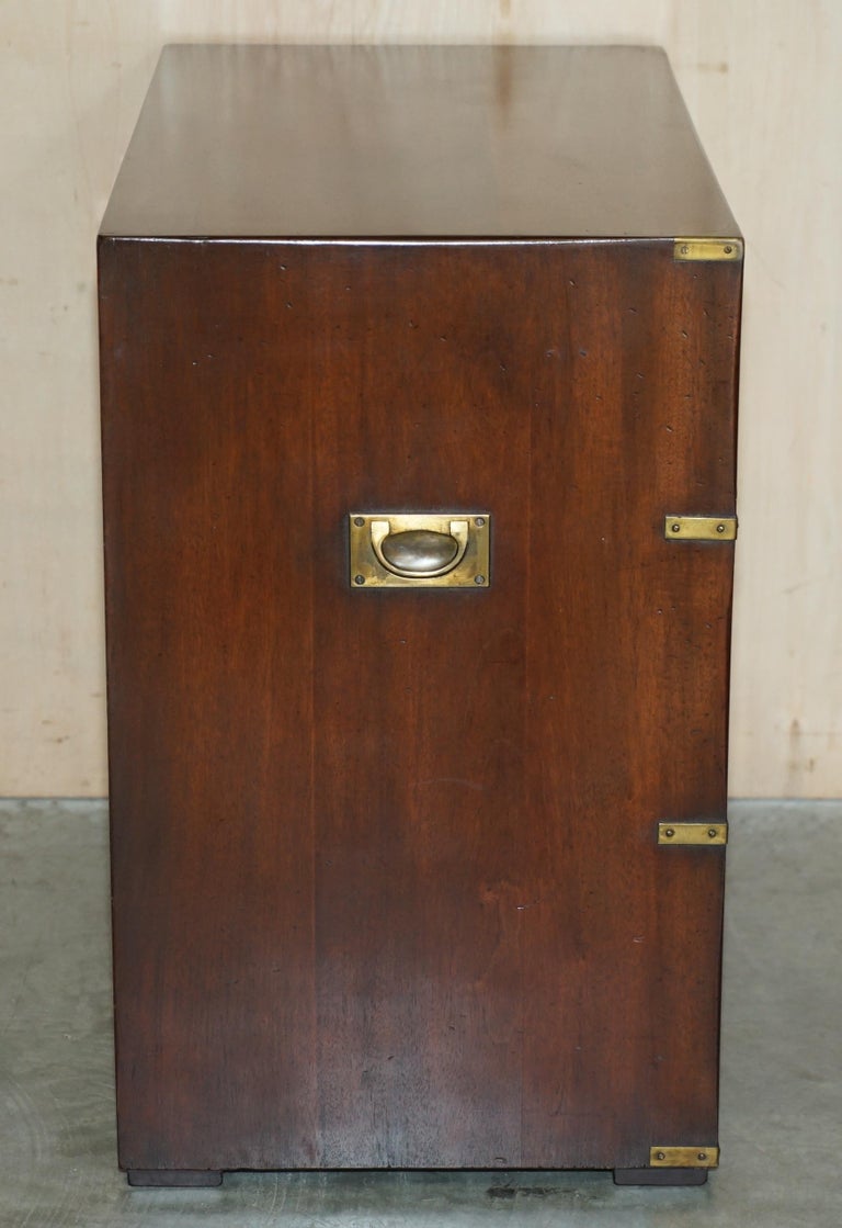 Fine Harrods London Kennedy Military Campaign Chest of Drawers Hardwood ...