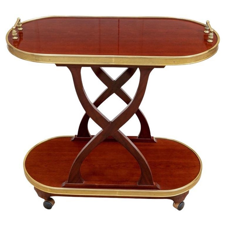Fine Hollywood Regency Style Tiered Bar Cart Cart For Sale at 1stDibs