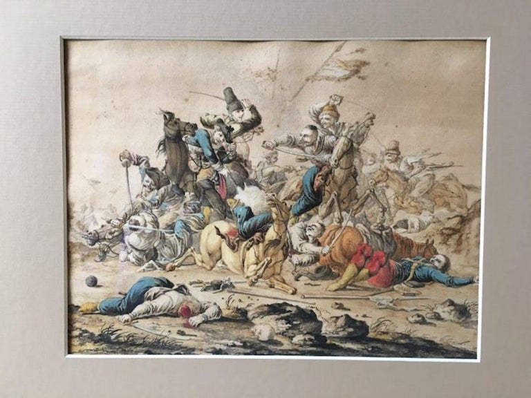 Fine Ink Drawing by Francesco Casanova, Warscene, 1750-1760 For Sale at ...