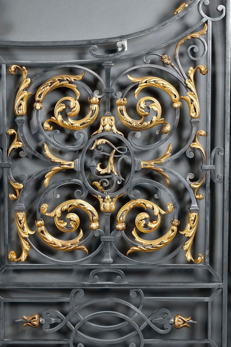 Fine Iron and Gilded Bronze Gate, Attributed to Gabriel Davioud, France ...
