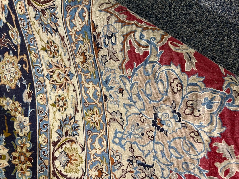 Fine Isfahan / Nain Carpet, Cork Wool with Silk, 20th Century For Sale ...