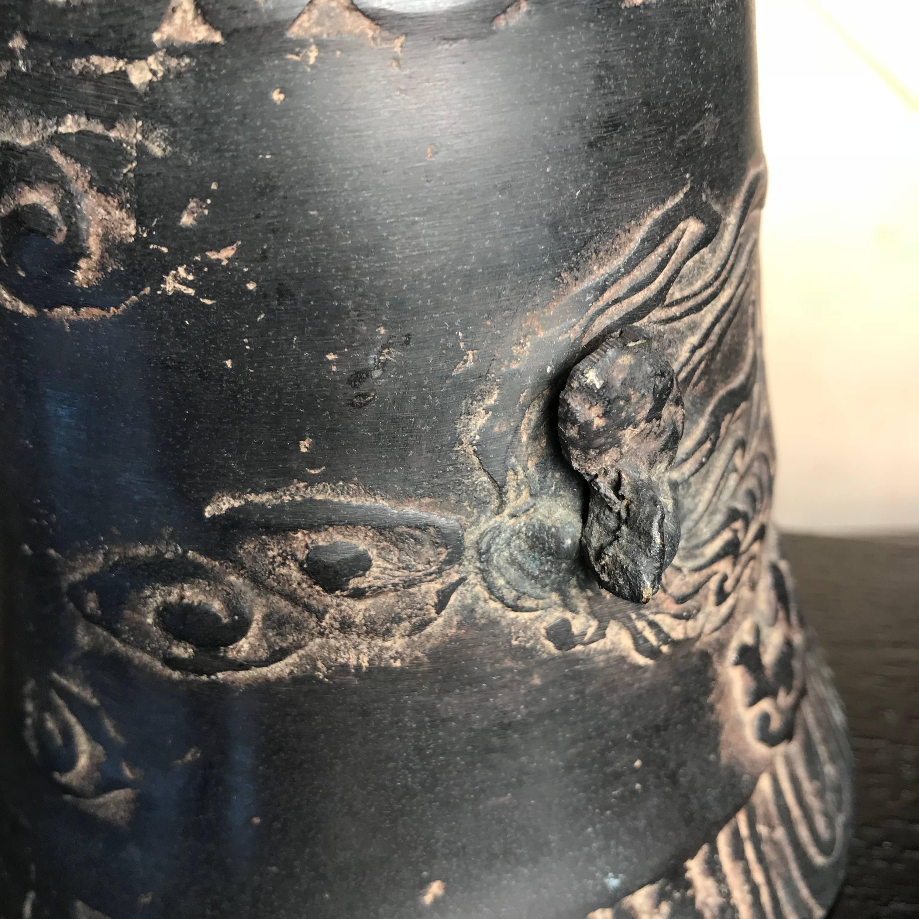 Fine Japan Antique Cast Bronze "Flying Angels" Fire Bell, 19th Century ...