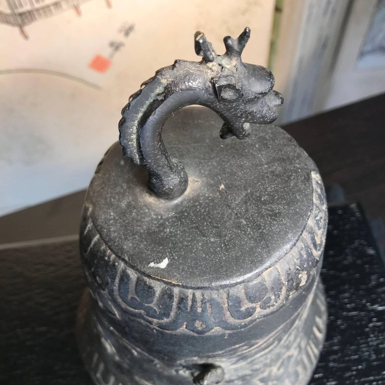 Fine Japan Antique Cast Bronze "Flying Angels" Fire Bell, 19th Century ...
