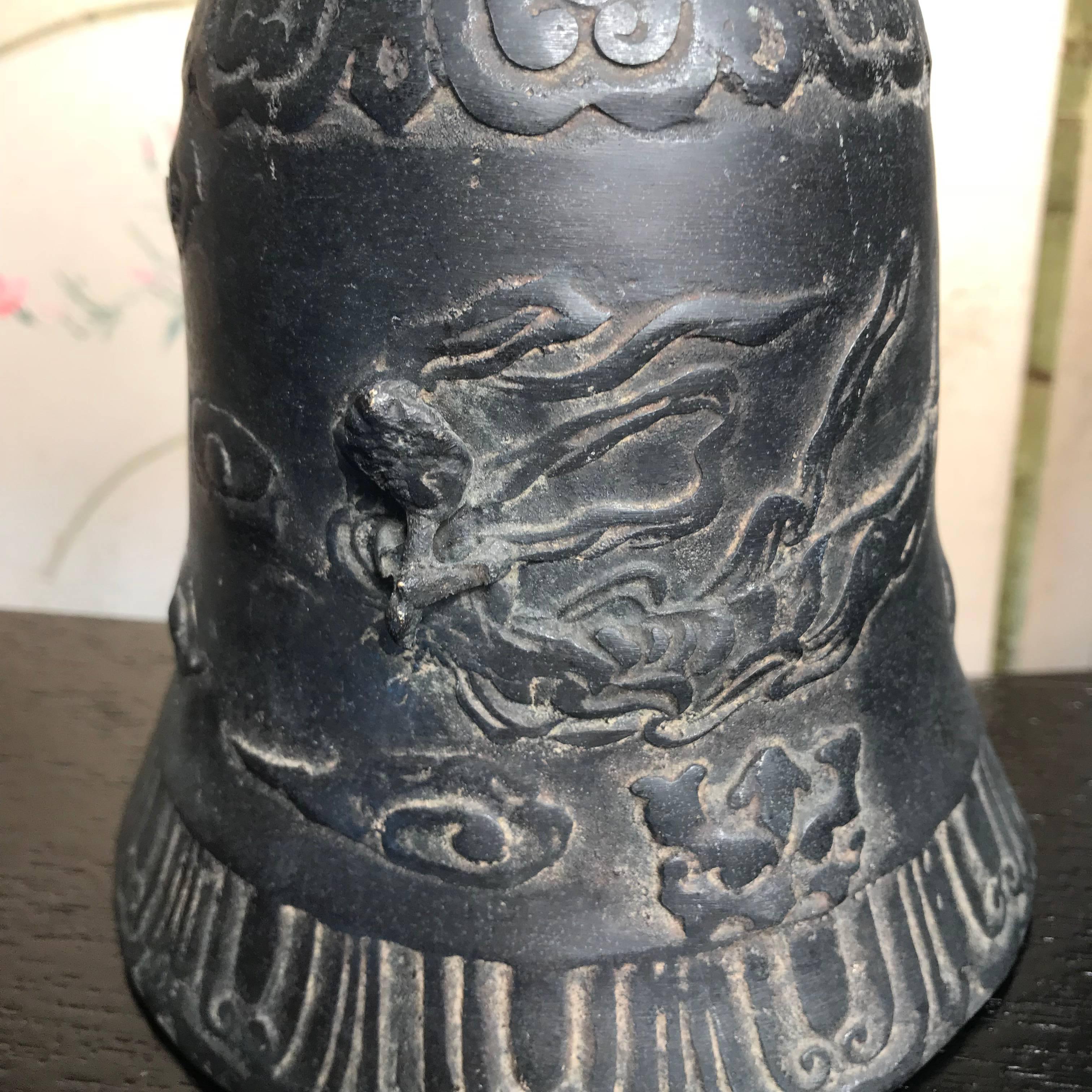 Fine Japan Antique Cast Bronze "Flying Angels" Fire Bell, 19th Century ...