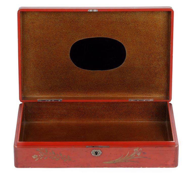 Fine Japanese Export Red Lacquer Box with Masonic Symbols, circa 1800 ...