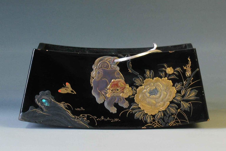 Fine Japanese Lacquer Takamakura Geisha Pillow, First Half of the 20th ...