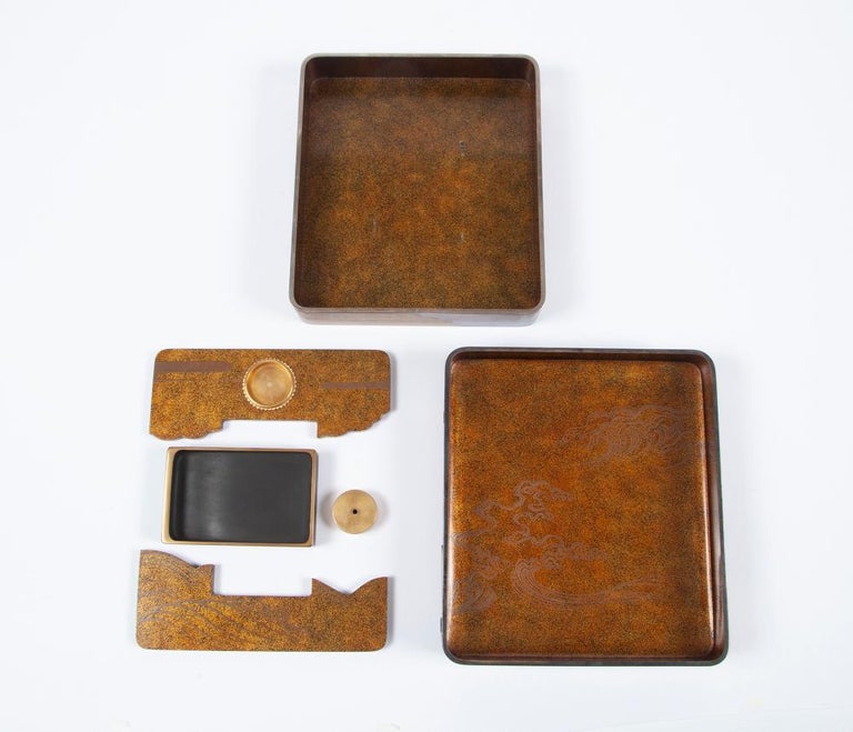 Fine Japanese Suzuribako Box with Storage Box and Provenance at 1stDibs