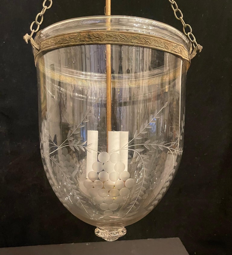 Fine Large Vaughan Lighting Bell Jar Glass Bronze Neoclassical Lantern ...