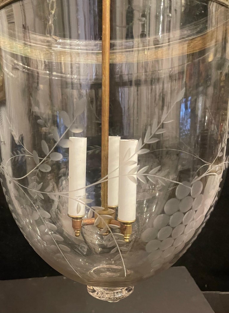 Fine Large Vaughan Lighting Bell Jar Glass Bronze Neoclassical Lantern ...