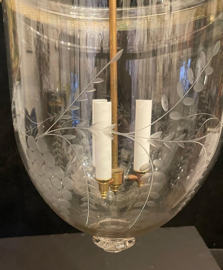 Fine Large Vaughan Lighting Bell Jar Glass Bronze Neoclassical Lantern ...