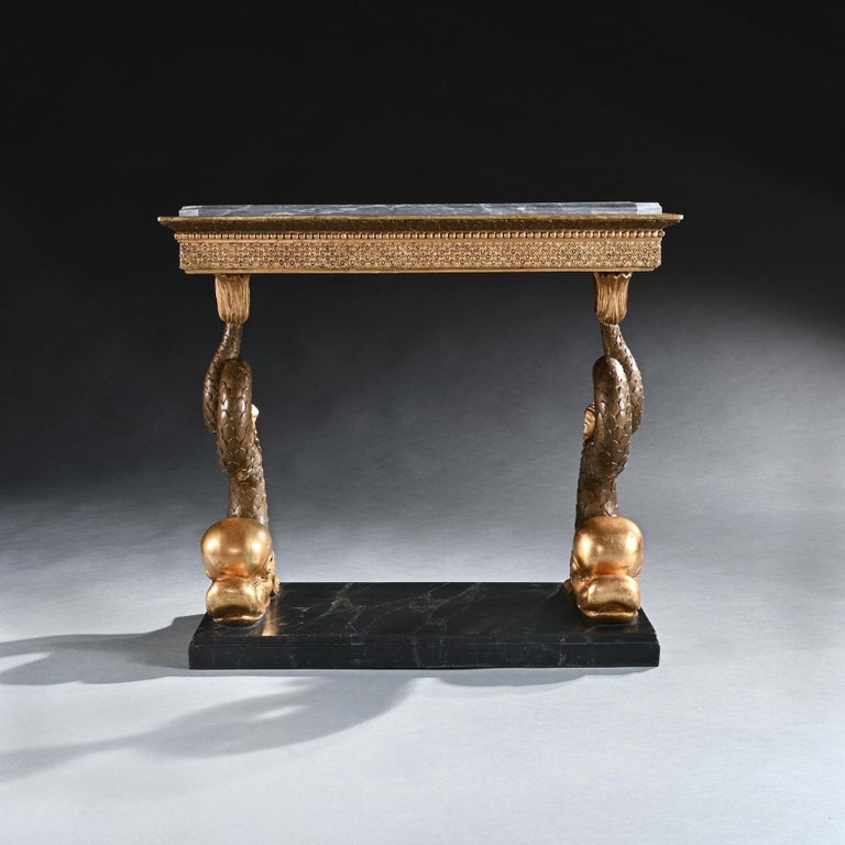 Fine Late Gustavian 19th Century Swedish Gilt Console Table Jonas Frisk ...