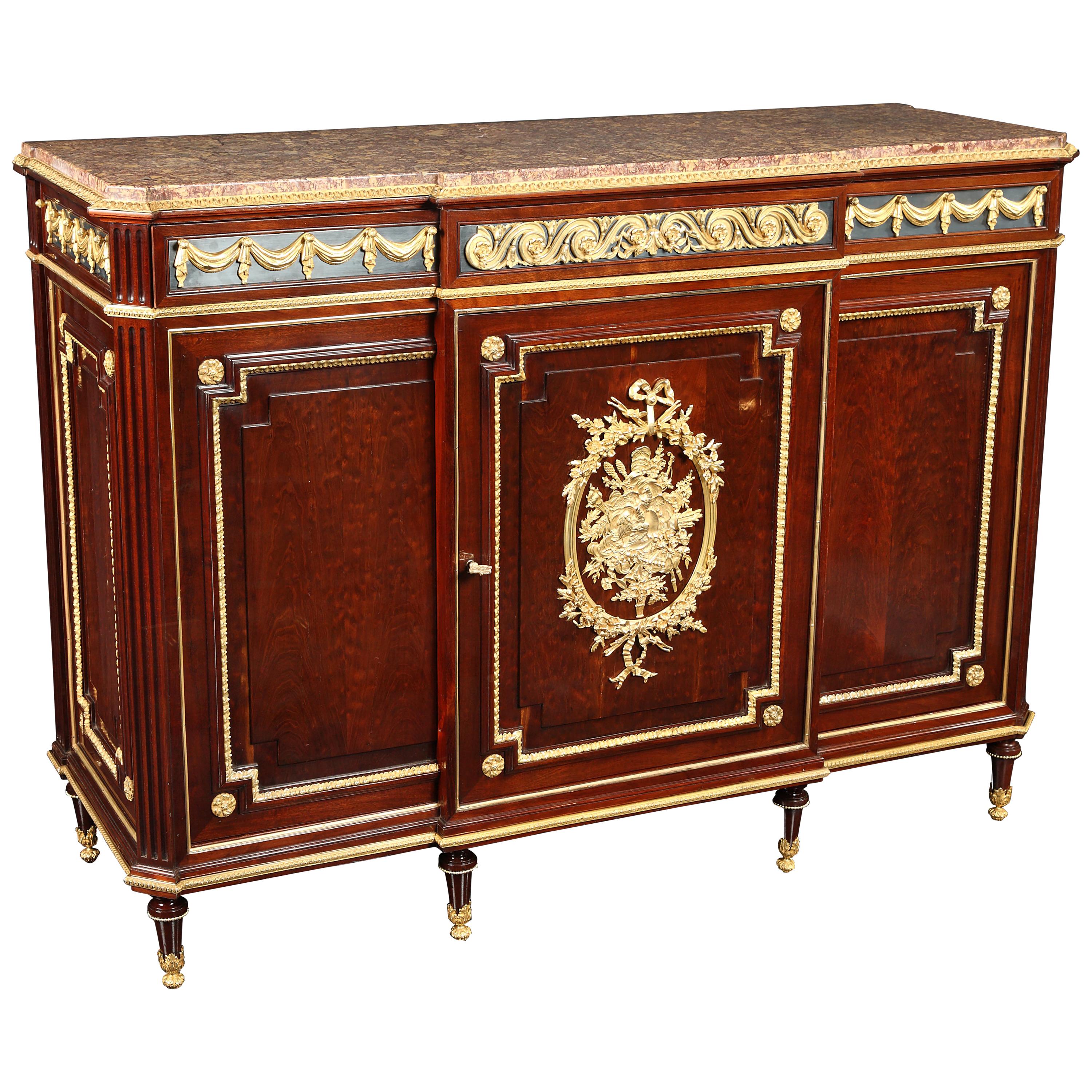 Louis XV / XVI Transitional Meuble d'Appui Cabinet For Sale at 1stDibs