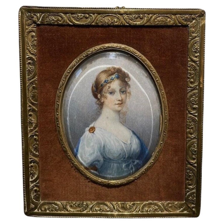 Fine Miniature of the Queen of Prussia, Louise For Sale at 1stDibs