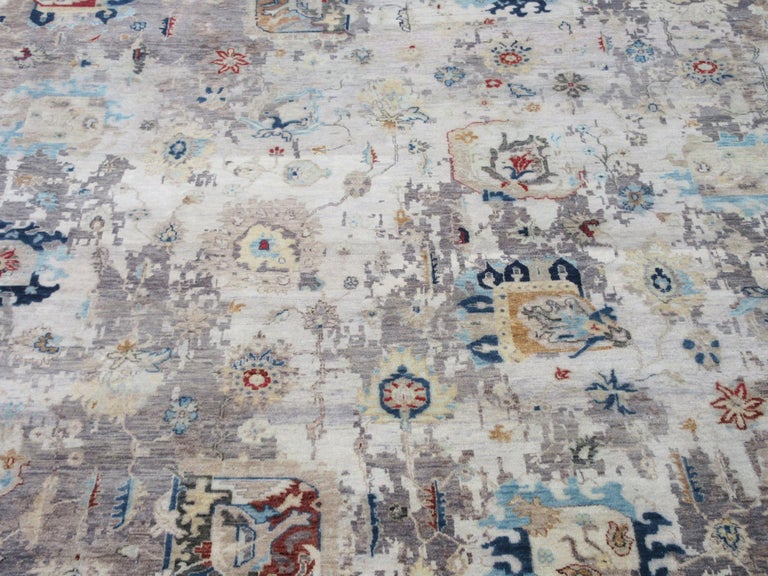 Fine Modern Distressed Rug For Sale at 1stDibs