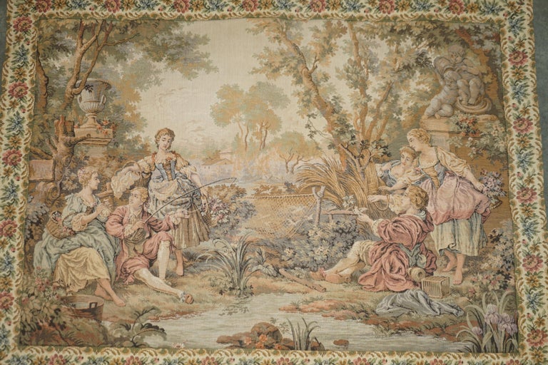 Fine Napoleon III circa 1860 Antique French Embroidered Tapestry Rail ...