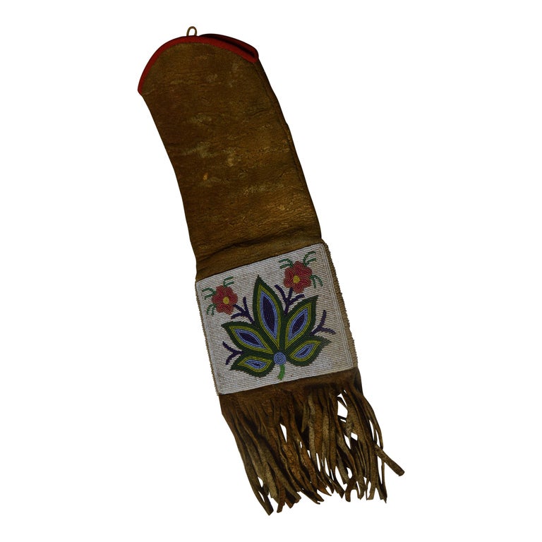 Fine Native American Ojibwe Beaded Pipe Bag, 19th Century For Sale at ...
