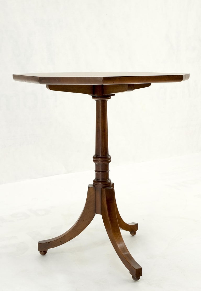 Fine Octagonal Shape Banded Burl Wood Tripod Base Occasional Table ...