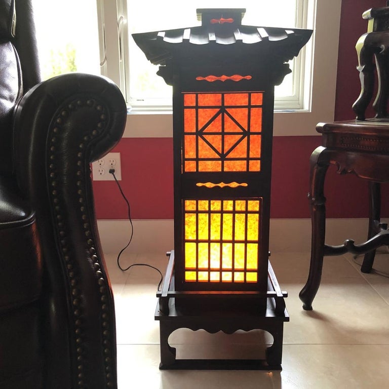 Fine Old Japanese Tall Shoji Floor Light Midcentury, Immediately Usable ...
