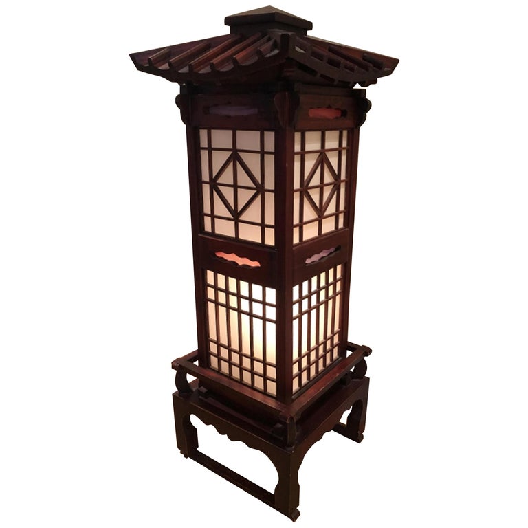 Fine Old Japanese Tall Shoji Floor Light Midcentury, Immediately Usable ...