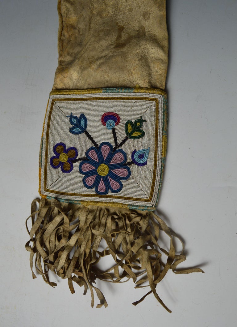 Fine Old Native American Ojibwe Beaded Pipe Bag, 19th Century at 1stDibs