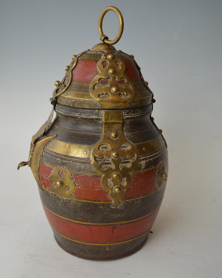 Fine Old South Indian Turned Wood Marriage Dowry Box For Sale at 1stDibs