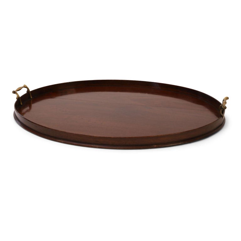 Fine Oval Shape Georgian Mahogany Tray at 1stDibs