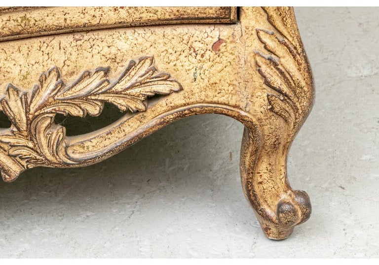 Fine Paint Decorated Marble Top Bombe Chest For Sale at 1stDibs