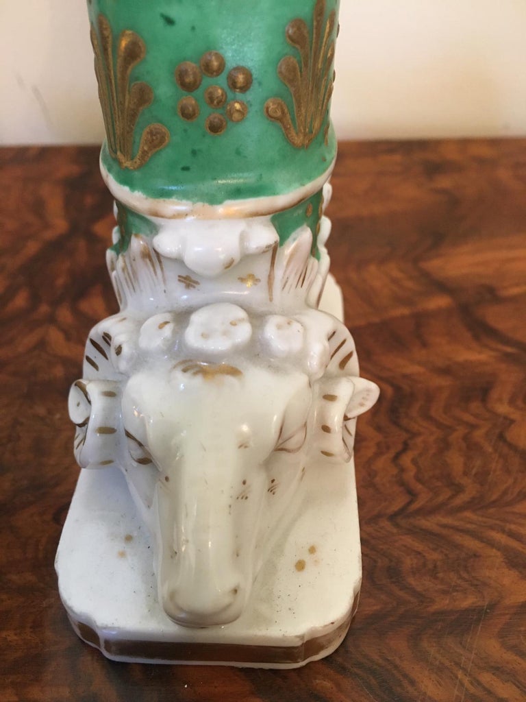 Fine Pair of Antique Regency Porcelain Spill Vases at 1stDibs