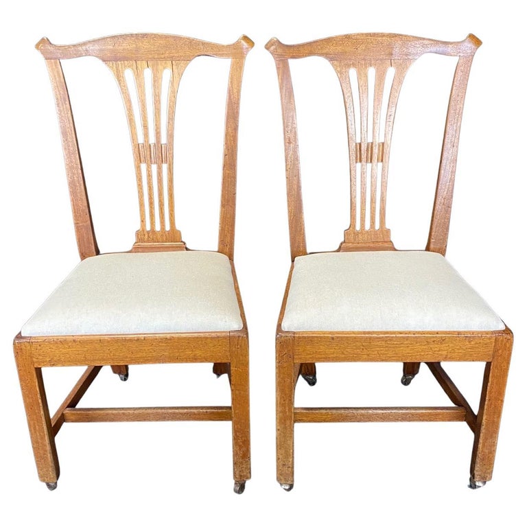 Fine Pair of British Georgian Style Dining or Side Chairs For Sale at ...