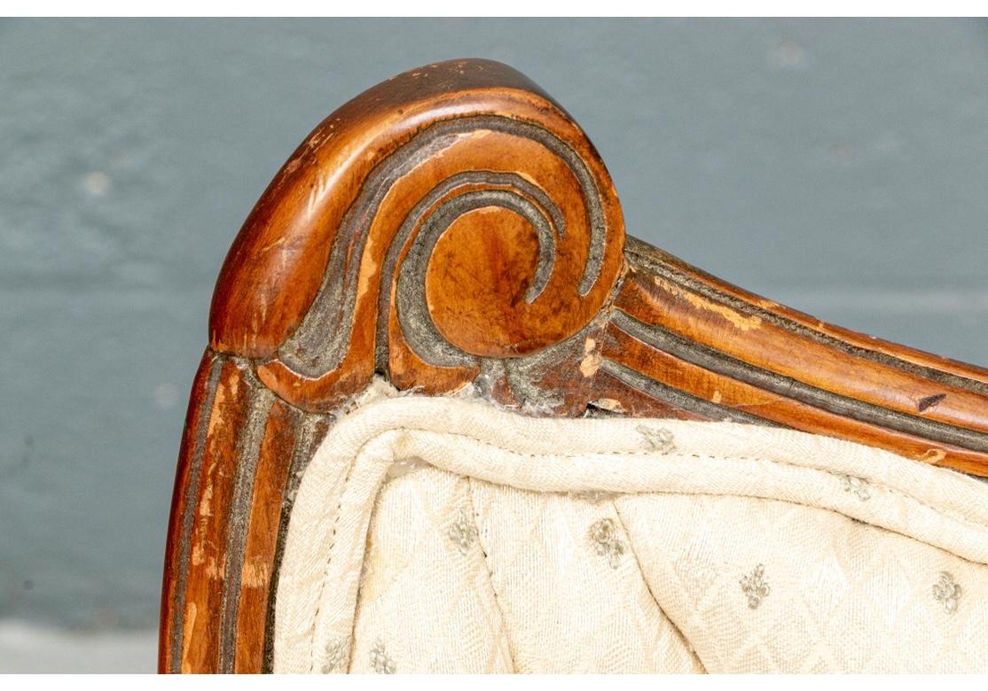 Fine Pair of Complimentary Hollywood Regency Style Lounge Chairs at 1stDibs