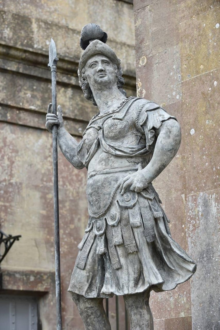 Fine Pair of Lead 18th Century Statues of Mars and Minerva by John Nost ...