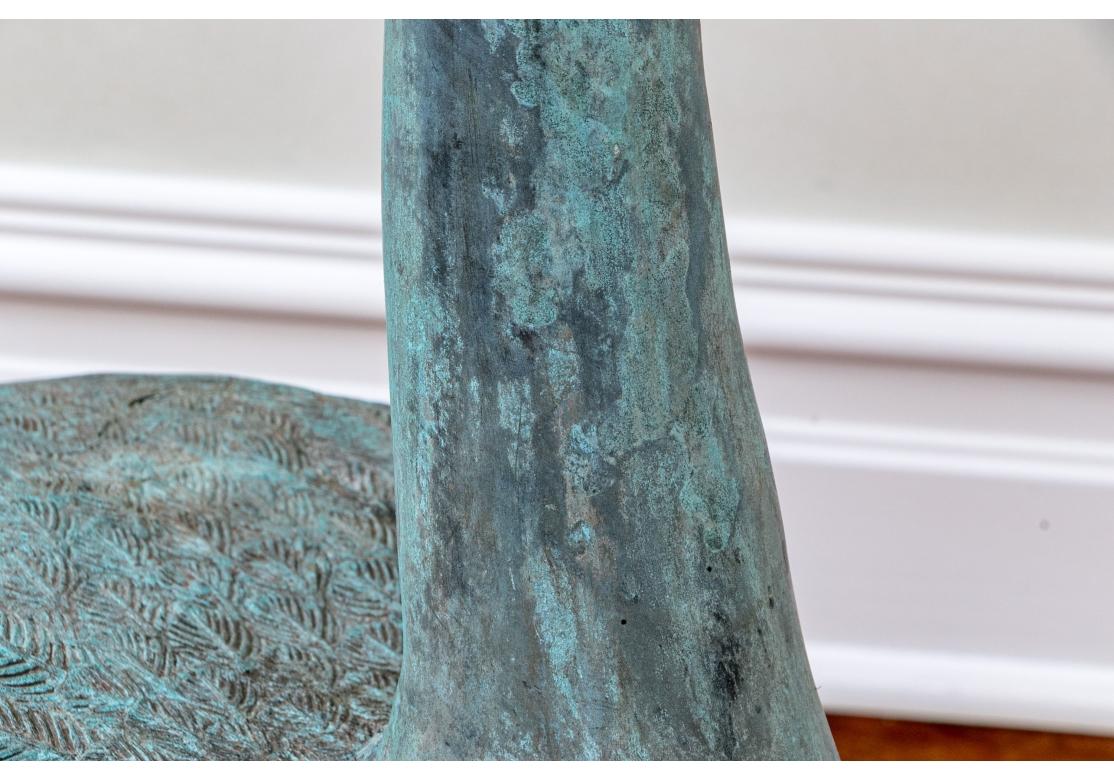 Fine Pair Of Massive Bronze Garden Geese For Sale at 1stDibs
