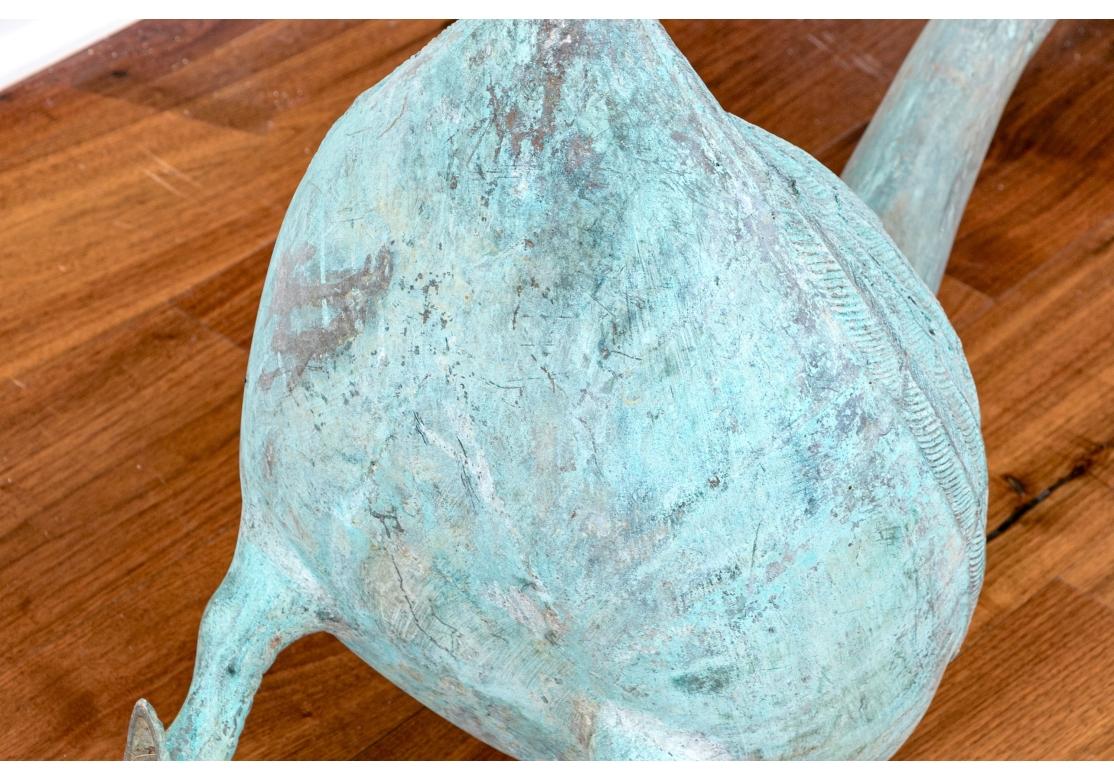 Fine Pair Of Massive Bronze Garden Geese For Sale at 1stDibs
