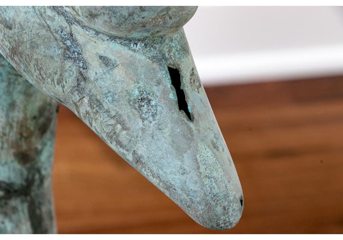 Fine Pair Of Massive Bronze Garden Geese For Sale at 1stDibs