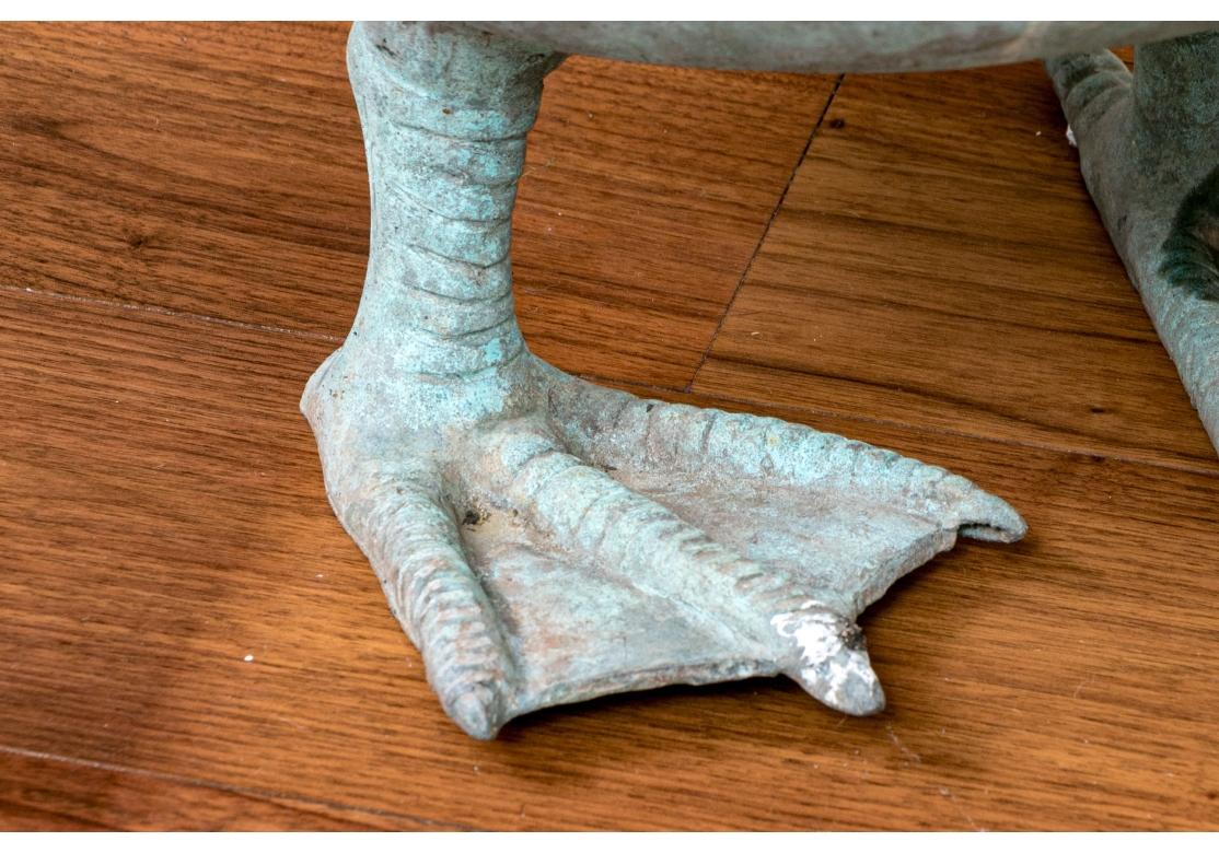 Fine Pair Of Massive Bronze Garden Geese For Sale at 1stDibs